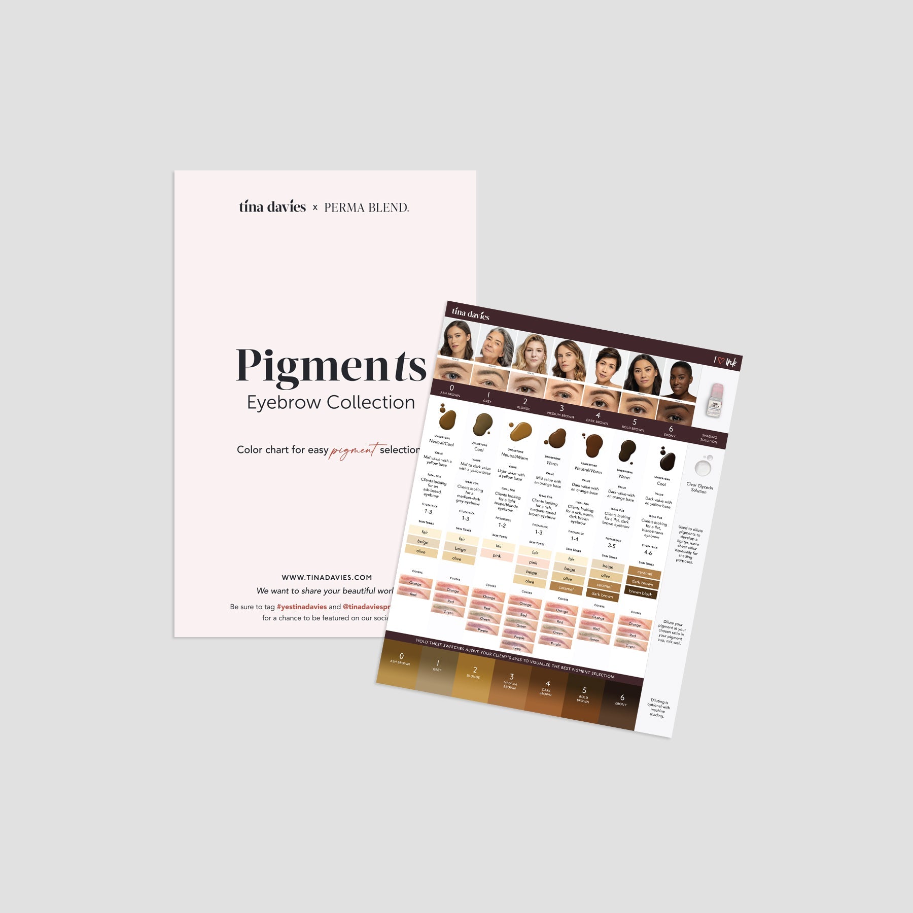 I ️ INK Brow Color Chart – Tina Davies Canada